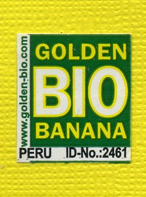 Golden Bio: White bar left & bottom | Bananalabel Catalog
